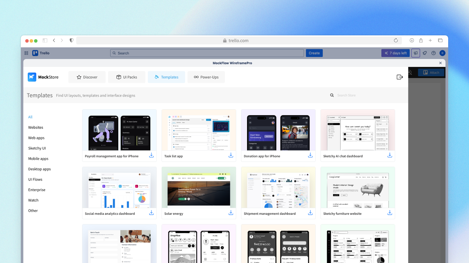 MockFlow WireframePro Power-Up | Trello